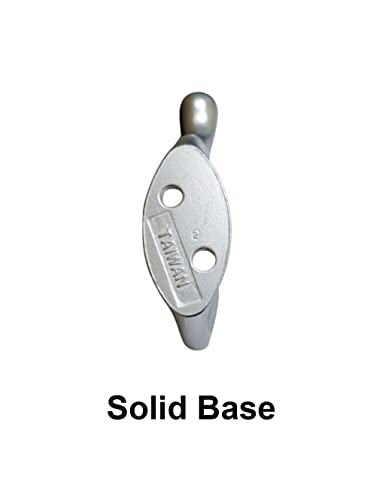 QCAA Heavy Duty Coat and Hat Hook Hanger, 3-3/8", Zinc Die Cast, Satin Nickel, 5 Pack, Made in Taiwan