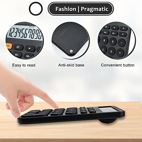 Standard Calculator 12 Digit,Desktop Large Display and Buttons,Calculator Black with Large LCD Display for Office,School, Home & Business Use,Automatic Sleep(Black)