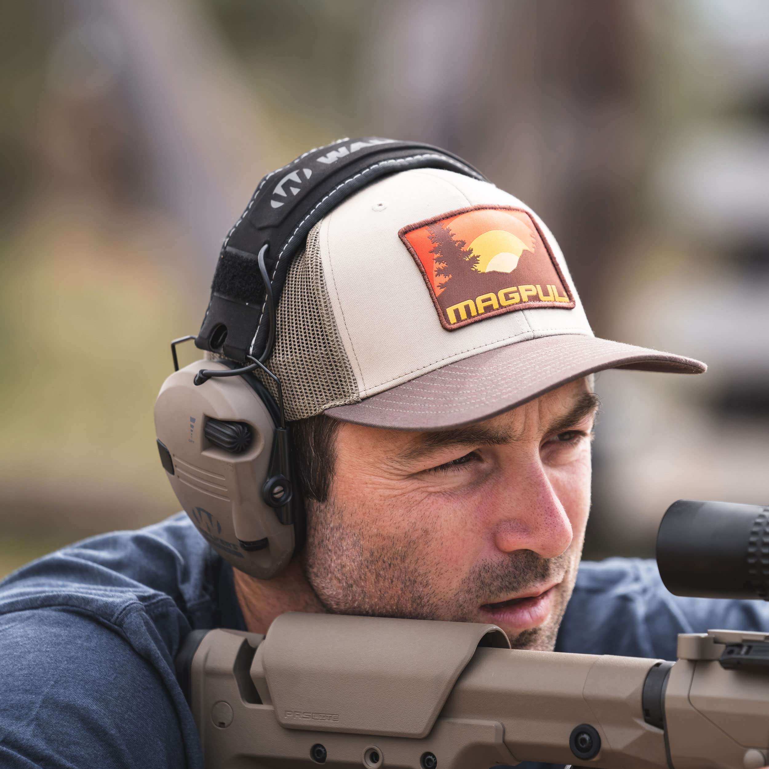 Magpul Standard Trucker Hat Snap Back Baseball Cap, One Size Fits Most, Daybreak Mesquite