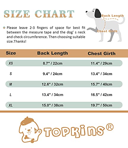 Topkins Dog Pajamas, Breathable Dog Pjs 4 Legs Dog Shirts, Soft Puppy Pajamas for Small Medium Sized Dogs (2 Pieces)