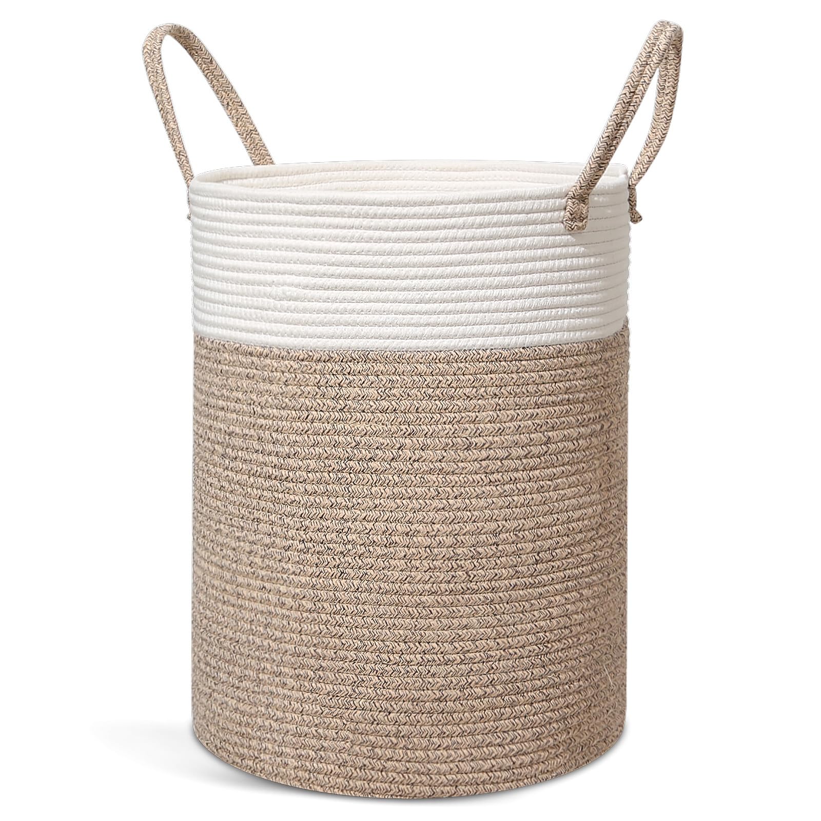 Woven Laundry Basket Laundry Hamper for Bedroom, Dirty Clothes Hamper Tall Basket, Boho Laundry Basket Nursery Hamper, 58l Large Laundry Hamper Dirty Clothes Basket Clothes Hampers for Laundry Blanket