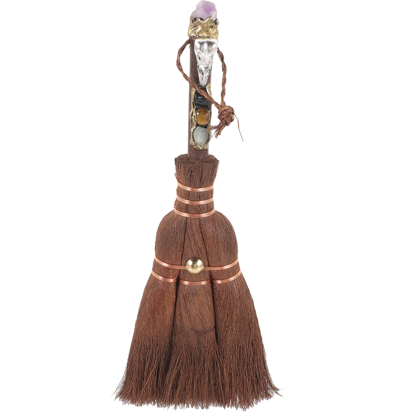 VILLCASE Witch Broom Halloween Decorations, Wooden Witch's Broom Porch Decor, Farmhouse Halloween Yard Sign for Home Indoor Outdoor Front Porch Wall Office