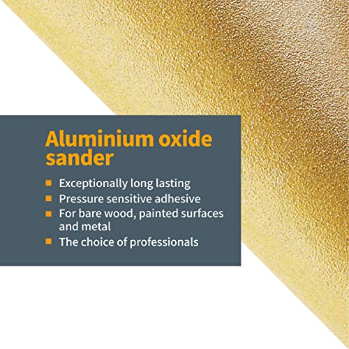 POWERTEC 4RA1115 Longboard Continuous Roll 2-3/4” by 25 Yard Sanding Paper, Gold 150 Grit Aluminum Oxide Abrasive Adhesive Backed Sandpaper for Woodworking