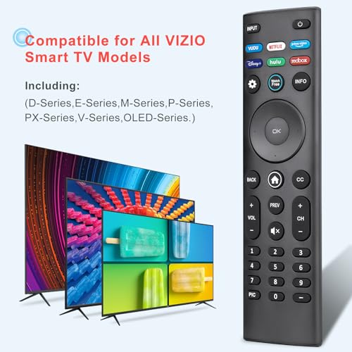 Universal Remote Control XRT140 for VIZIO Smart TV Remote Replacement XRT136 Smartcast D-Series E-Series M-Series P/PX-Series V-Series