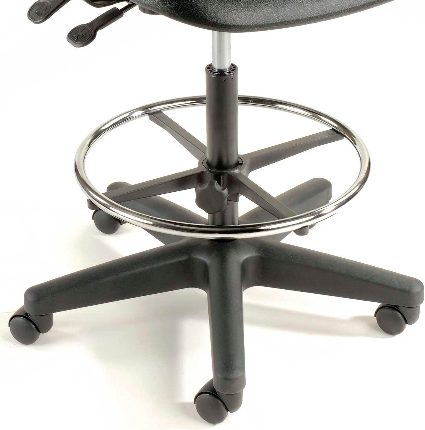 GLOBAL INDUSTRIAL 5-Way Adjustable Ergonomic Stool with Loop Armrests Black