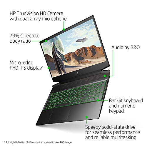 HP Pavilion Gaming 15 Laptop, NVIDIA GeForce GTX 1650, AMD Ryzen 5 4600H, 8GB DDR4 RAM, 512 GB PCIe NVMe SSD, 15.6" Full HD, Windows 10 Home, Backlit Keyboard (15-ec1010nr, 2020 Model)