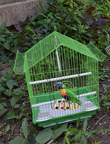OMYZERO Bird Parrot Toys Swing Hanging,Bird Cage Accessories Toy Hammock for Parakeets,Cockatiels,Lovebirds,Conures,Budgie,Macaws,Lovebirds,Finches and Other Small Pets(Wood)