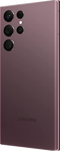 SAMSUNG Galaxy S22 Ultra S9080 5G 512GB ROM 12GB RAM Factory Unlocked (GSM Only | No CDMA - not Compatible with Verizon/Sprint) Global Version Mobile Cell Phone - Burgundy