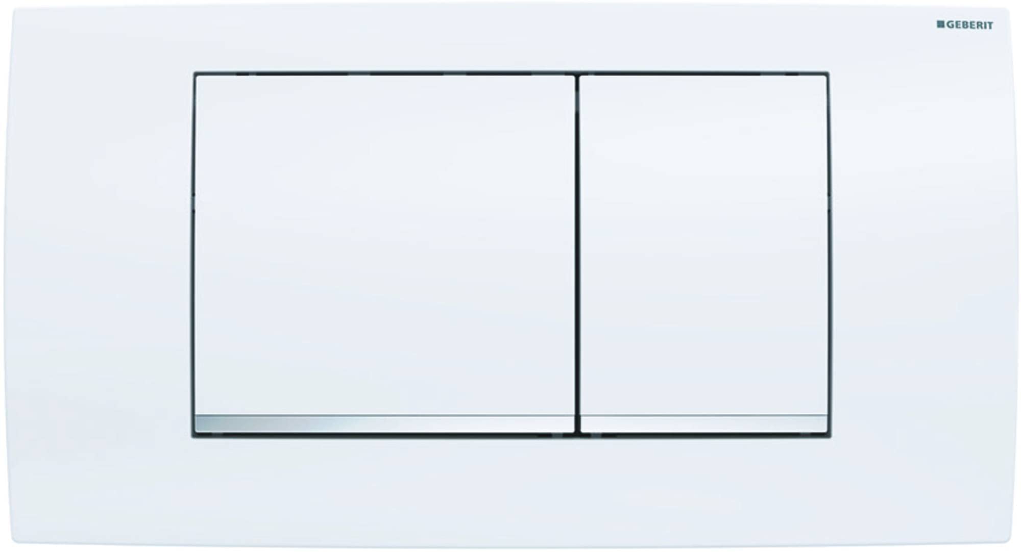 Geberit 115.899.KJ.1 Twinline Control Plate for 2 Quantity rinsing, White
