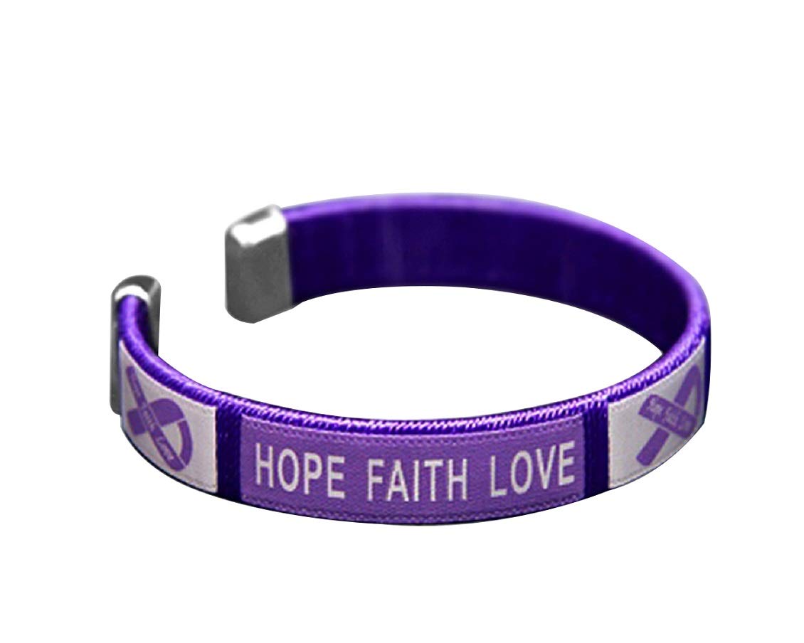 Fundraising For A Cause,Purple Ribbon Awareness Bracelets – Purple Ribbon Bracelets for Alzheimer’s, Epilepsy, Pancreatic Cancer, Lupus, Crohn’s Disease & Fundraising 01 Bracelet purple