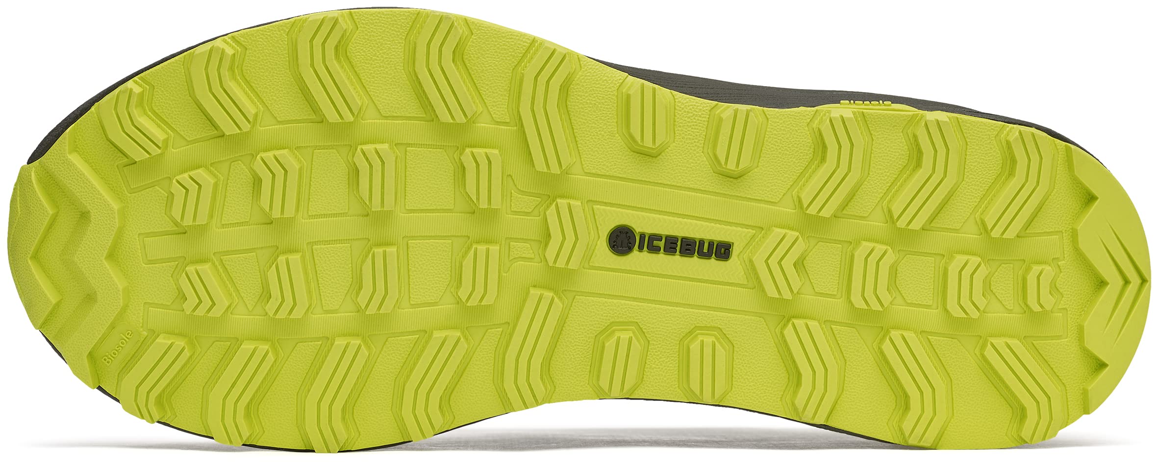 Icebug Mens Haze Mid Biosole GTX Midcut Hiking Shoe with Grip Sole, Black/Poison, 10.5