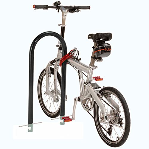 Global Industrial U-Rack Bike Rack, Black, Below Ground Mount, 2-Bike Capacity