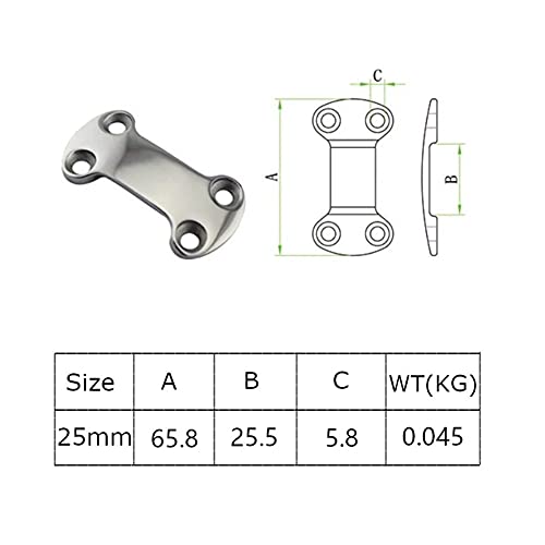 LMMDDP 25mm Stainless Steel Marine Boat Belt Cam buckle Plate 1" Durable SS304 Strap Fixing Cam Buckle 5pcs pack for yacht accessories