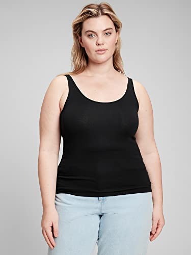 GAP Women's 2-Pack Favorite Tank Top, True Black, Medium