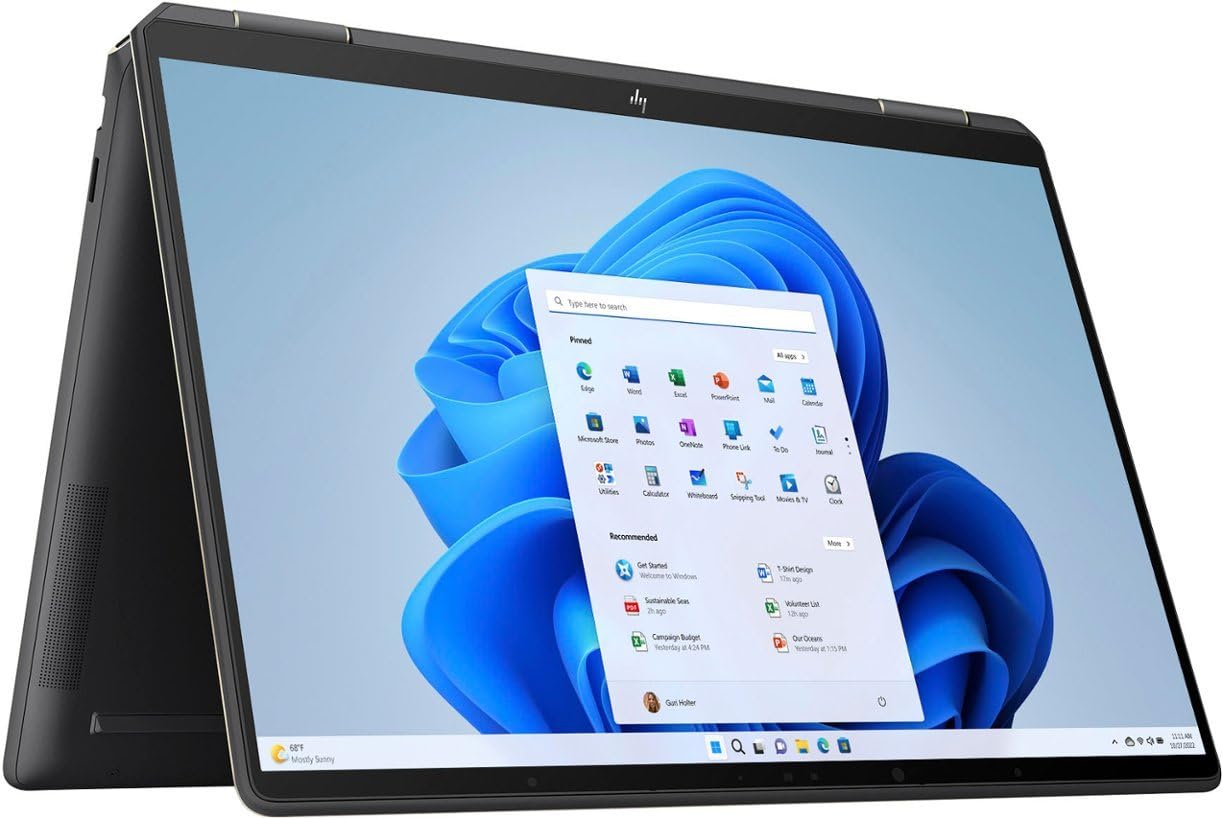 HP Spectre x360 2-in-1 Laptop, 13.5" FHD+ IPS Touchscreen, Intel i7-1355U 10-Core, Iris Xe Graphics, 16GB LPDDR4, 512GB SSD, Backlit KB, Thunderbolt 4, FP Reader, Wi-Fi 6E, Win10 Pro, COU 32GB USB