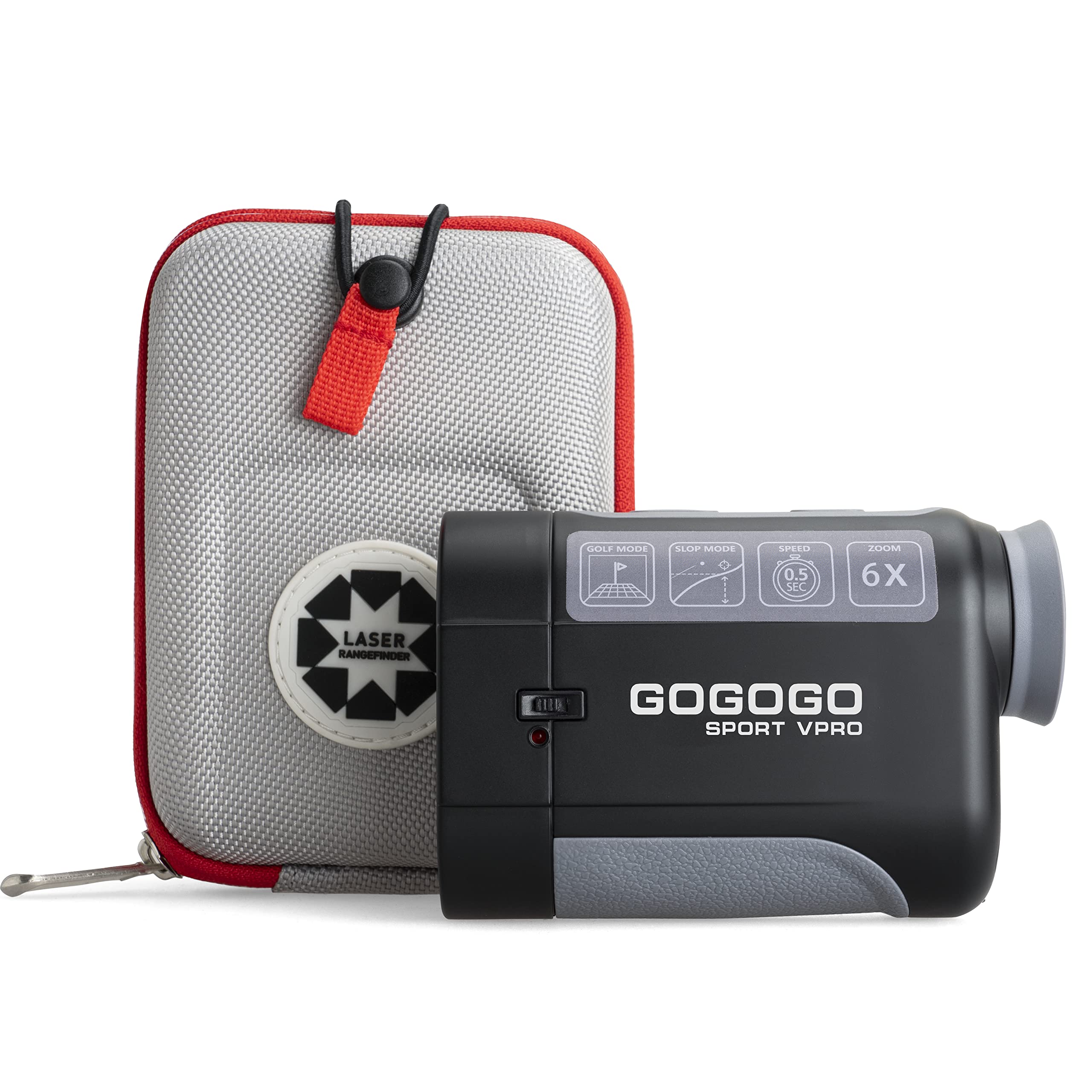 Gogogo Sport Vpro Laser Golf/Hunting Rangefinder, 6X Magnification Clear View 650/1200 Yards Laser Range Finder, Lightweight, Slope, Pin-Seeker & Flag-Lock & Vibration (GS06)