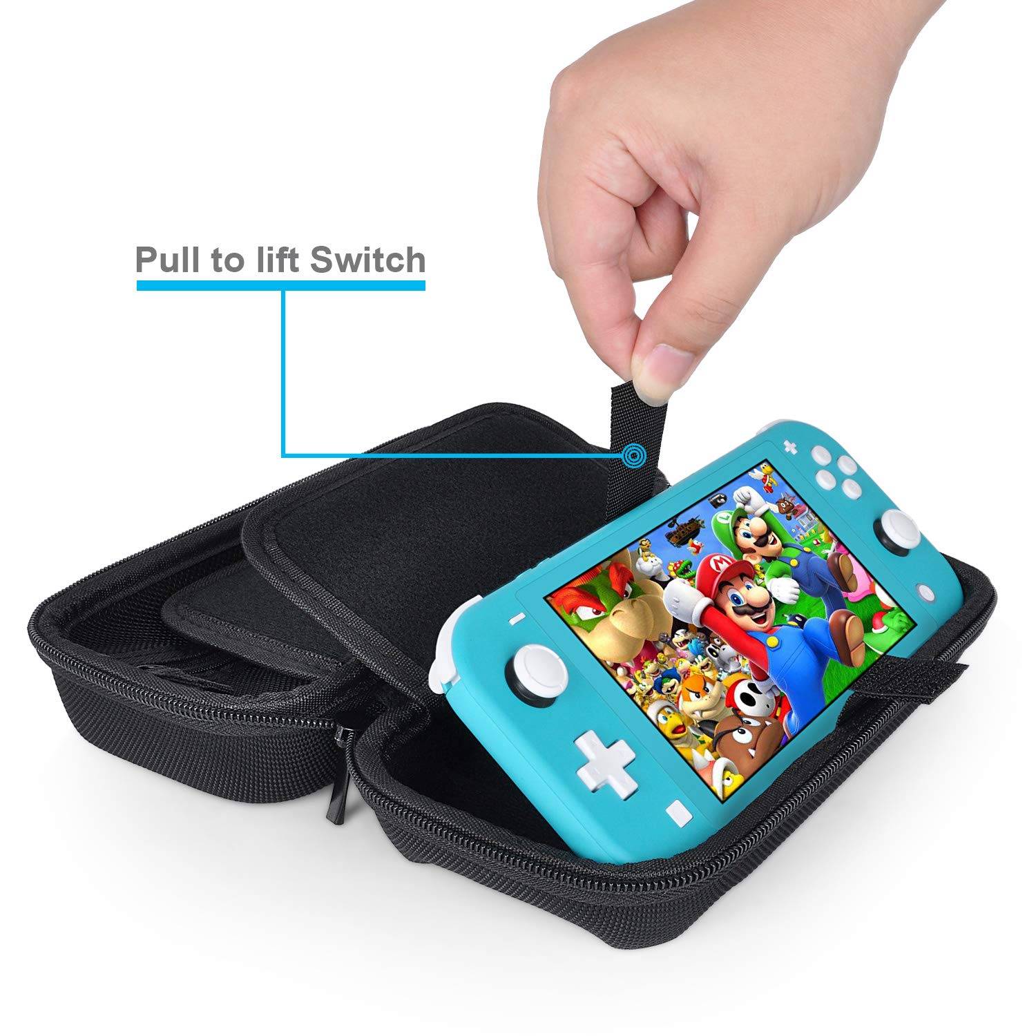 Hestia Goods Case Compatible with Nintendo Switch Lite Case, Soft TPU Glitter Cover, Screen Protector for Switch lite Console & Accessories