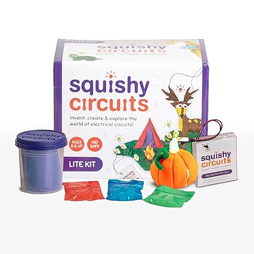 Squishy Circuits Lite Electric Circuit Kit for Kids β Beginner Circuit Kit w/Conductive Dough β Classroom Supplies to Make Creation Light Up, Beep - Gift for Kids 8+ Yrs