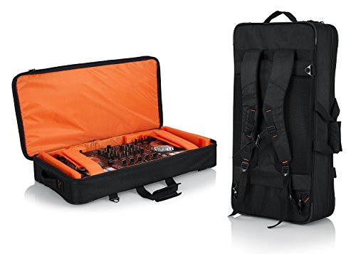 Gator Club Series DJ Backpack with Adjustable Interior and Bright Orange Lining Fits 27" Controllers (G-CLUB-CONTROL-27BP)