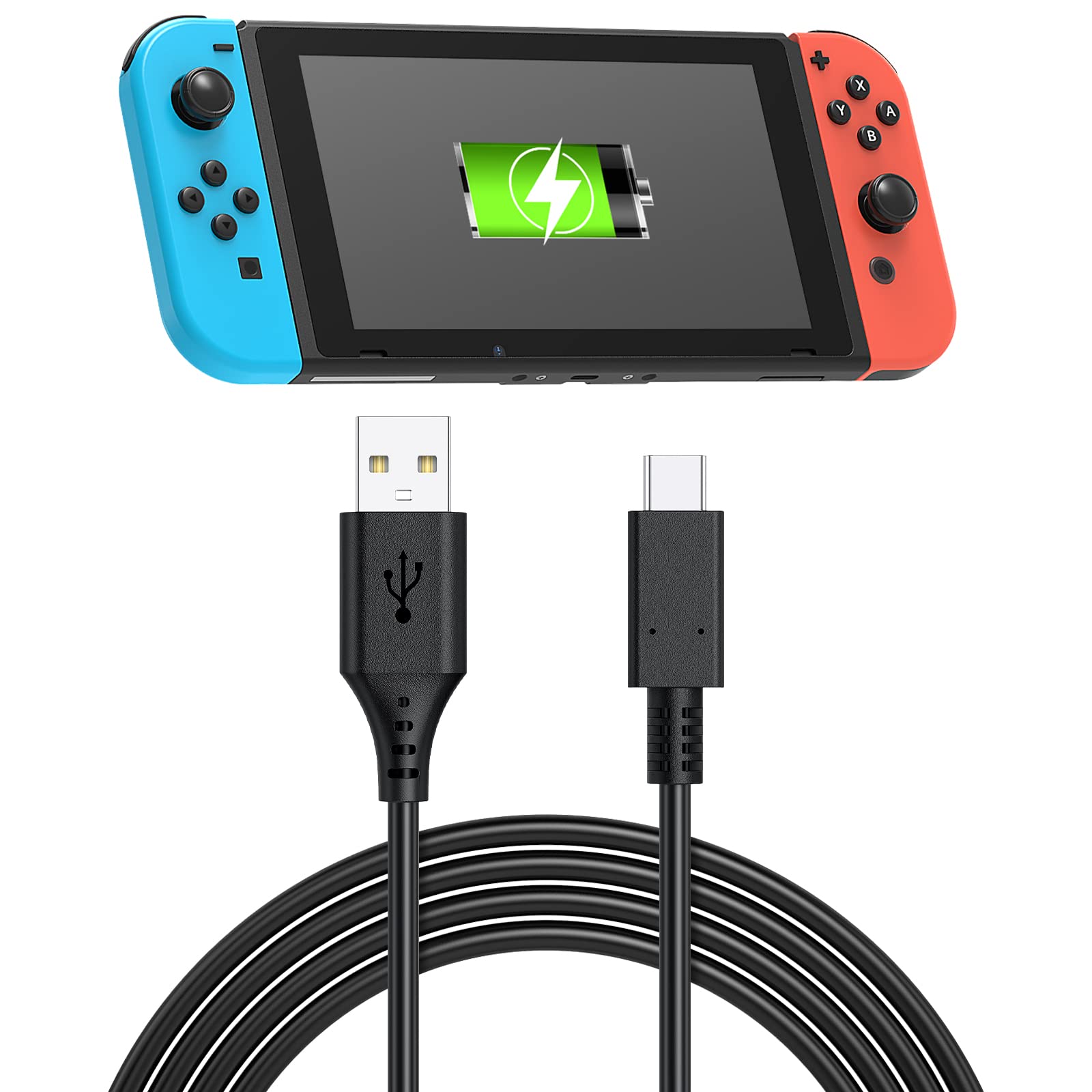 FYOUNG Charging Cable for Switch OLED/Switch Lite/Switch/PS5/ Xbox Series X/S Controller, Fast Charger Power Cable USB C Cord for Galaxy S9 Note 8 LG V20 V30 OnePlus 5 3T other USB C Devices- 6.6FT