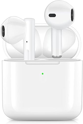 Wireless Earbuds, Bluetooth Earbuds IPX7 Waterproof Wireless Bluetooth with Microphone Charging Case 24H Playtime,Pop-ups Auto Pairing Hi-Fi Stereo Sound Headset for iPhone/Samsung/iOS/Android