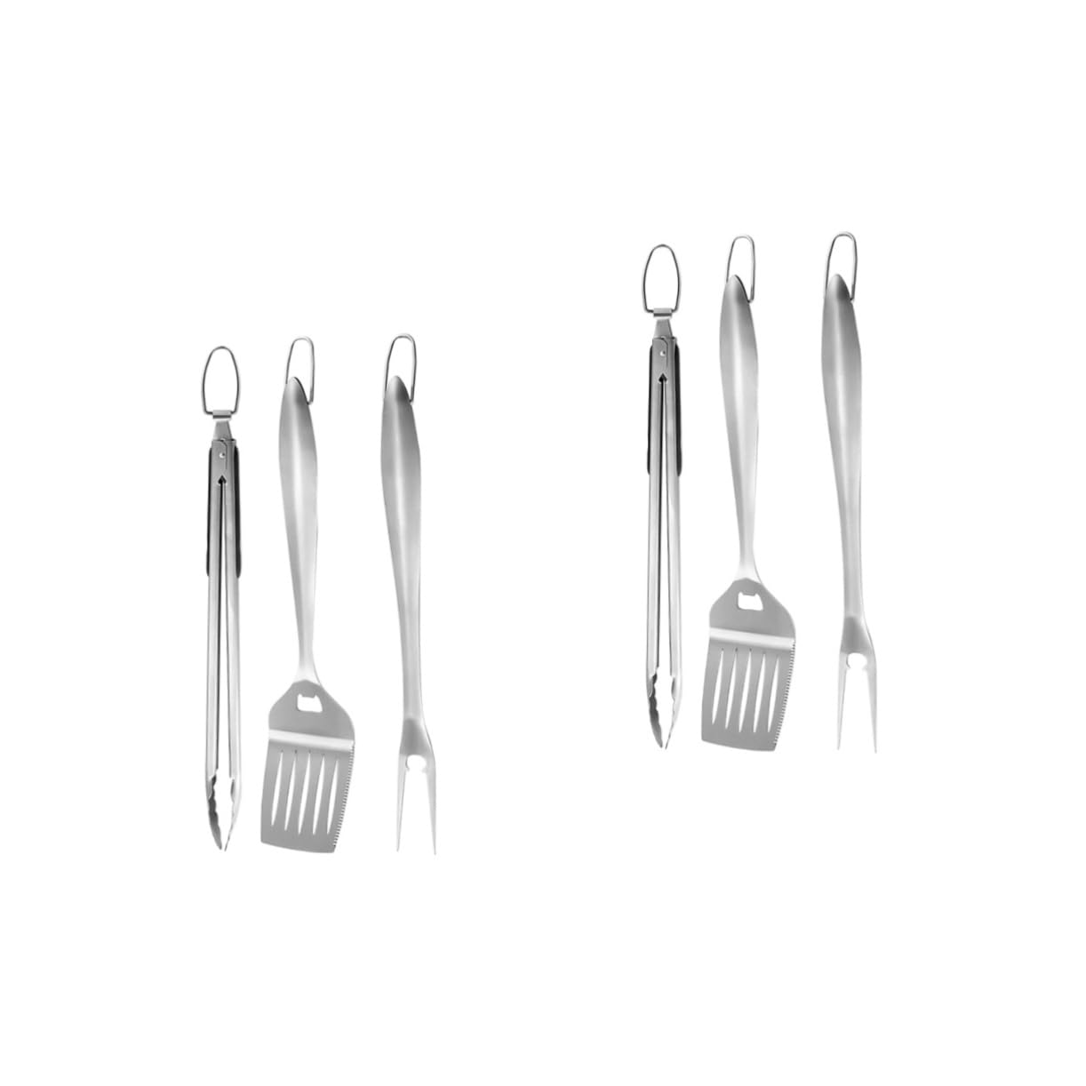 GANAZONO 2 Sets Barbecue Tool Set BBQ skewers Outdoor Grill kit Barbecue mat Grill Cooking Utensils BBQ Tool kit Grill for Camping Grill Tools Stainless Steel Barbecue Stick Multifunction