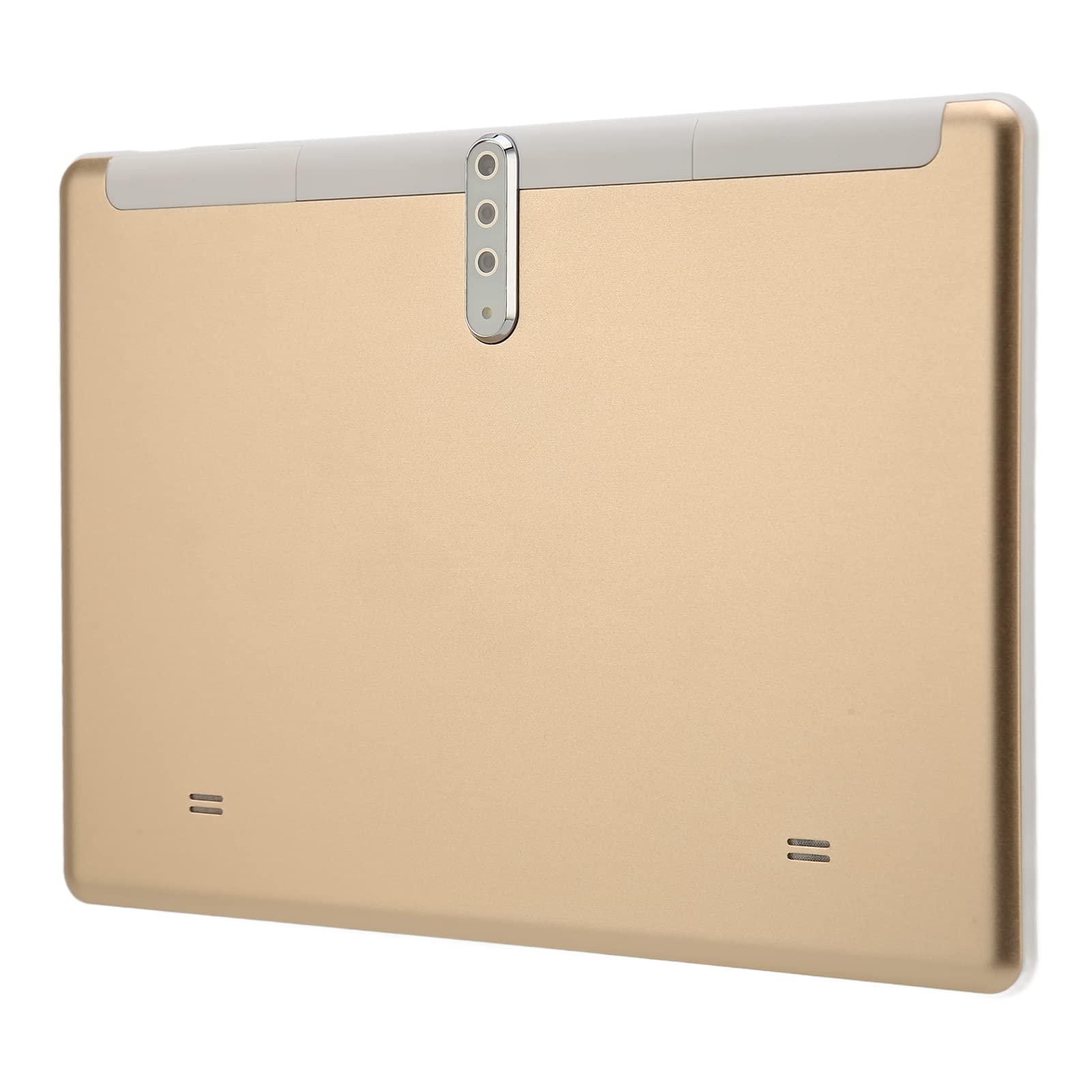 Honio 10.1 Inch HD Tablet, 4GB RAM 64GB ROM Calling Tablet 2.4G 5G WiFi 100-240V Gold, 12 for Office (US Plug)