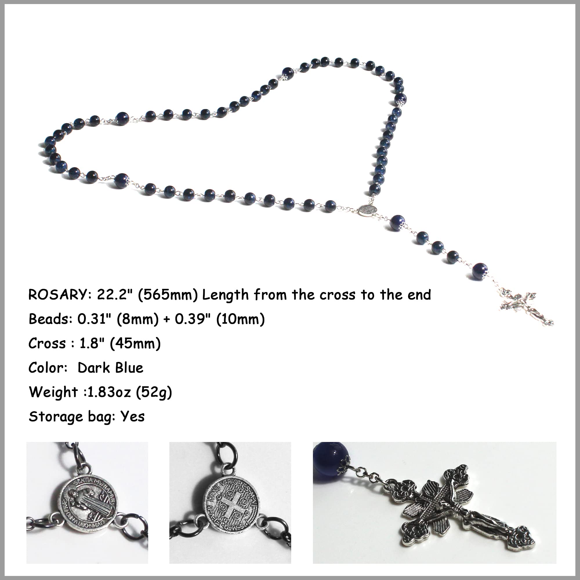 GeekTenet Rosary Beads Chaplet pt Artificial Crystal Glass Rosery Cross Catholic gifts (Rice Yellow)