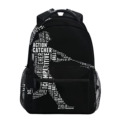 SUABO Baseball Batter Backpack for School Student Laptop iPad Tablet Travel School Bag for Boys Daypack