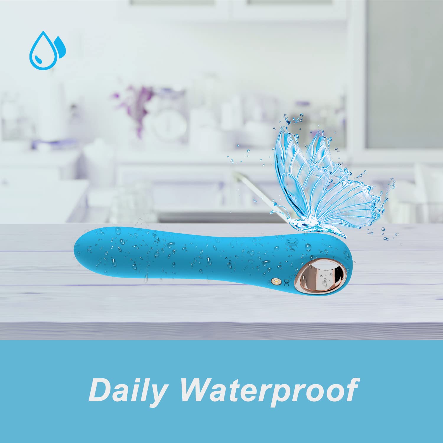 G Spot Vibrator Dildo, Tuitionua Realistic Silicone Dildos with 10 Vibration Modes, Soft Bendable Clitoral Vibrators, Vibrating Machine Massagers, Adult Sex Toys for Women Men(Blue)