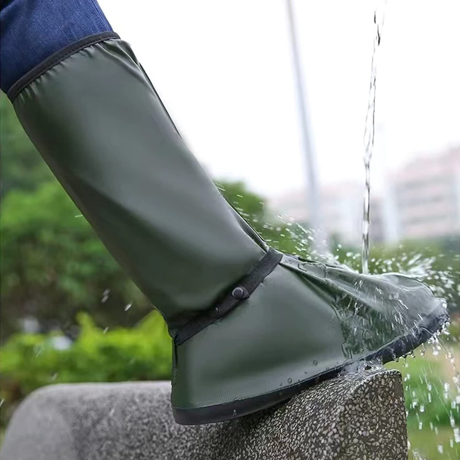 HEKEDES Waterproof Shoe Covers, Reusable & Foldable Rain Boot Shoe Cover