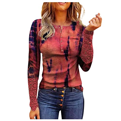 Lmzaren Women's Comfortable Casual Sweatwear Print Fall/Winter Crew Neck Sweatshirt Blouse Loose Fashion Tops Pullover