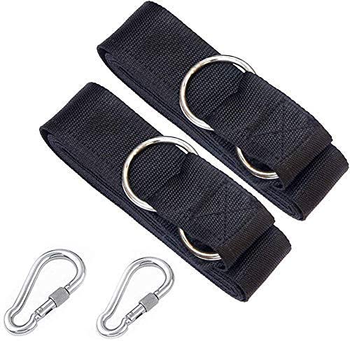 Tree Swing Hanging Straps Kit Holds 2000 lbs,10ft Extra Long Straps Strap with Safer Lock Snap Carabiner Hooks Perfect for Tree Swing & Hammocks, Perfect for Swings,Carry Pouch Easy Fast Installation