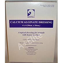 Gentell Calcium Alginate 4"x4" Topical Heavy Exudate Wound Dressing 10/BX Sterile Gen-13500 Made in USA