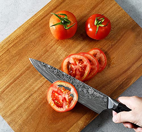 HAYUMO Ultra Sharp Knife with Blade. Knife Sharpener, Finger Guard and Gift Box Included with This Premium Chef Knife | The Best Knife for Kitchen and & Restaurants.