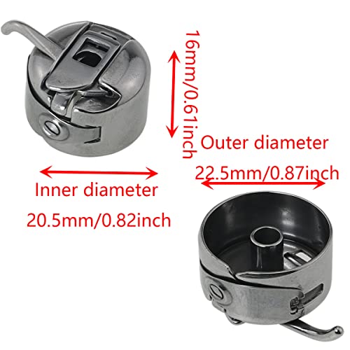 Sewing Machine Bobbin Case ZCZQC 4pcs Silver Industrial Household Sewing Machine Bobbin Case for Sewing Machine Babylock, Bernina, Brother, Elna, Janome, Kenmore, Singer, etc.