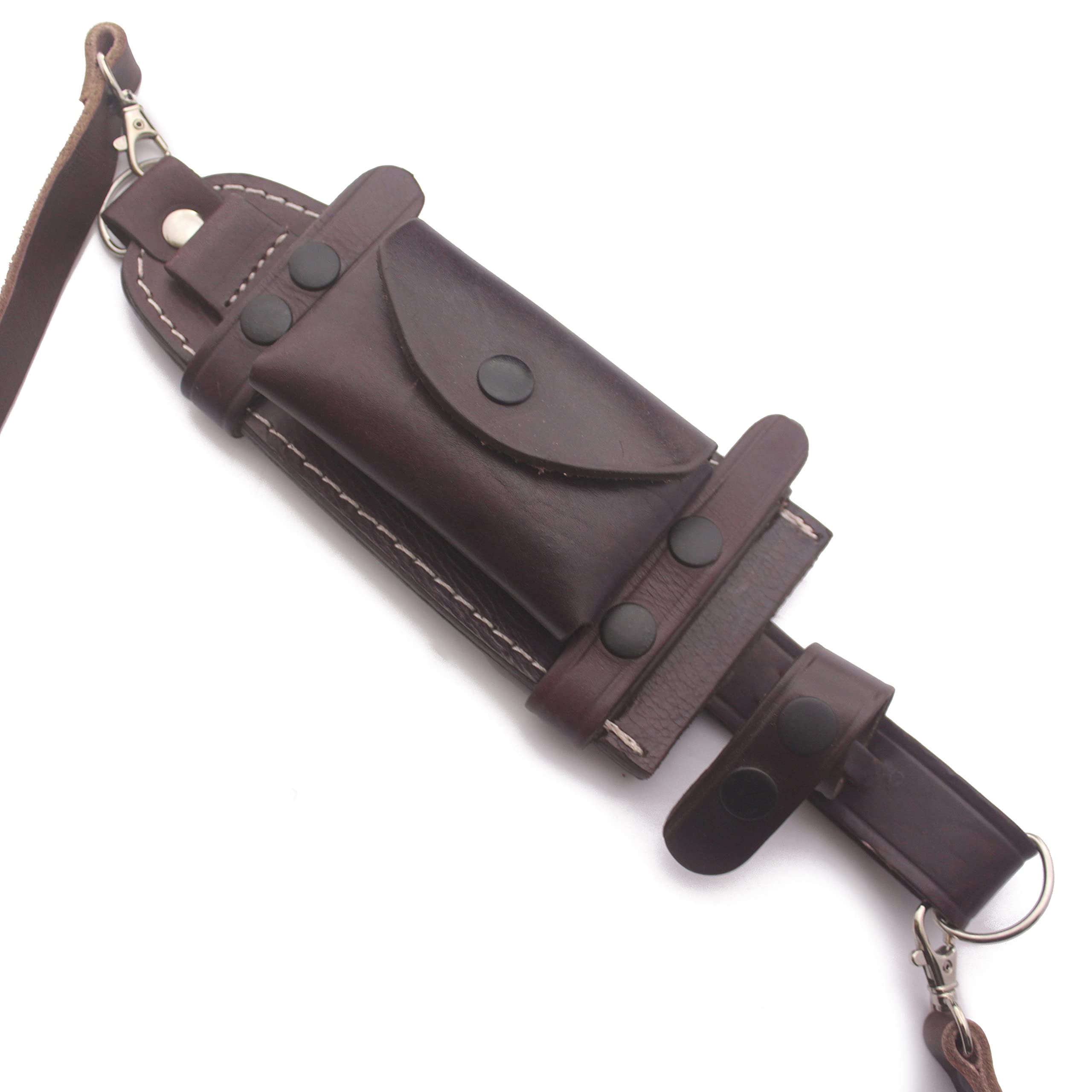 GCS Custom Handmade Sheath for Hunting Knife Survival Knife Bowie Fixed Blade Knives Left Hand Cross Draw Sheath for Men GCS190