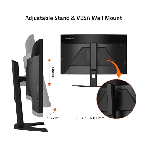 GIGABYTE G27FC A (27" 165Hz 1080P Curved Gaming Monitor, 1920 x 1080 VA 1500R Display, 1ms (MPRT) Response Time, 91% DCI-P3, FreeSync Premium, 1x Display Port 1.2, 2x HDMI 1.4)