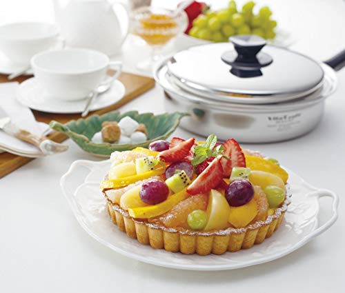 Vitakraft 6112 Frying Pan, 7.9 inches (20 cm), Induction Compatible, Stainless Steel, With Lid, Made in the USA