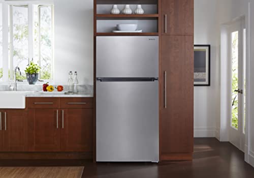 Winia 18 cu. Ft. Top Freezer Refrigerator with Icemaker - Stainless Steel
