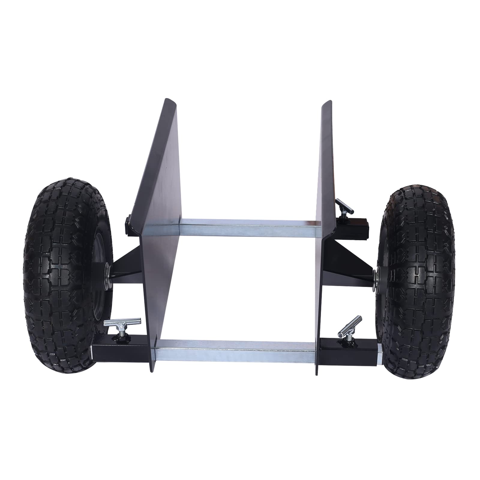 Fulvari Heavy Duty Panel Dolly - All Terrain Moving Cart with 10" Pneumatic Wheels, 600LBS Load Capacity, Auto Clamp Design, Alloyed Steel Construction, for Heavy Appliance & Material Handling, Black