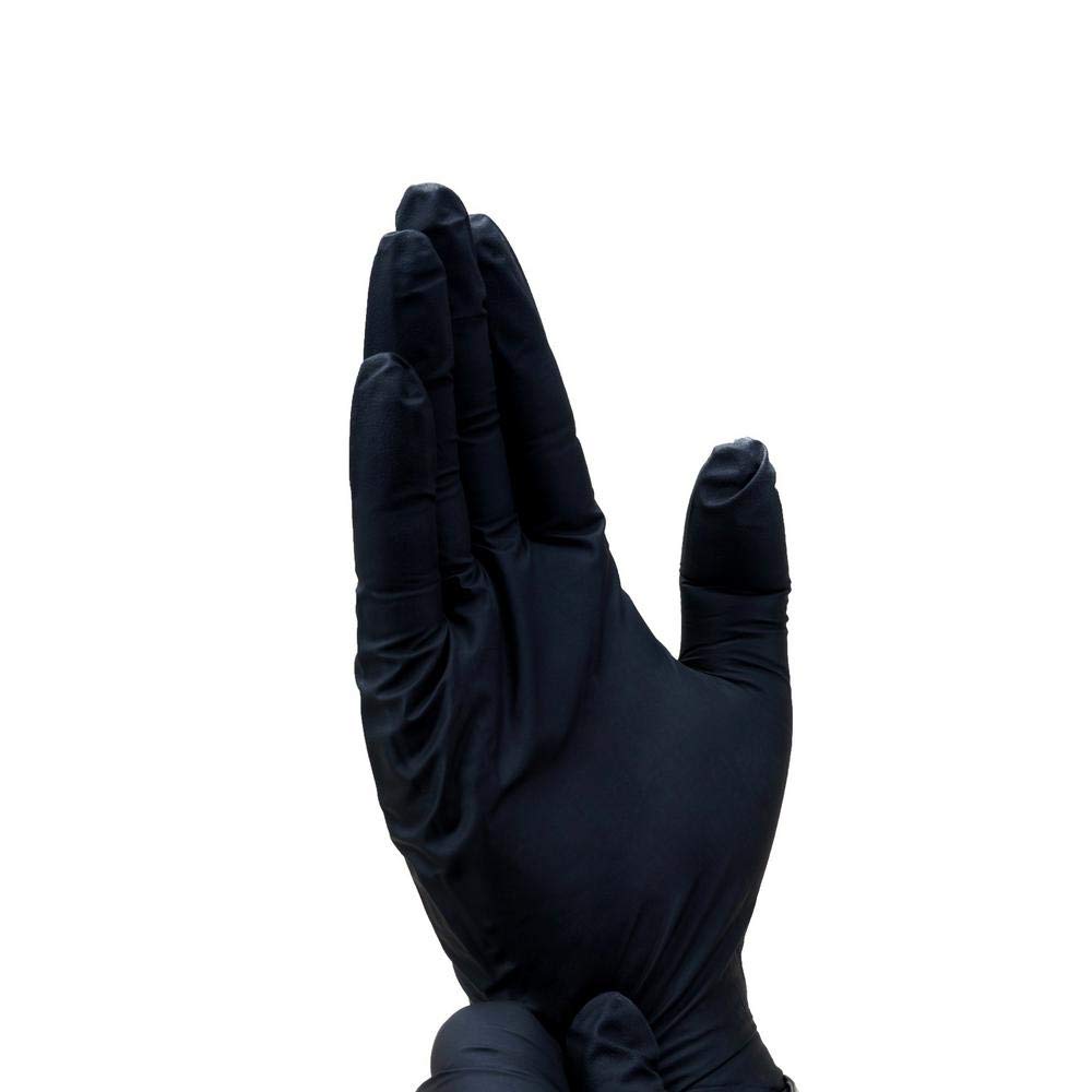HDX Black Heavy Duty 6 mil Nitrile Gloves 10pk Powder Free