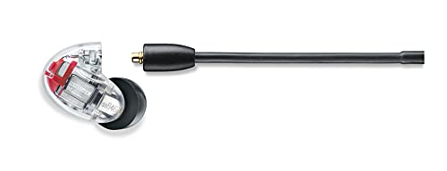 Shure SE846 Wired Sound Isolating Earbuds, High Definition Sound + Natural Bass, Four Drivers, Secure in-Ear Fit, Detachable Cable, Durable Quality, Compatible with Apple & Android Devices - Clear