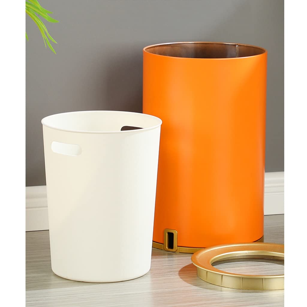 GRFIT Trash can 8L Round Open Top Trash Can and Recycle Bin, Garbage Can for Home Office Restaurant Restroom, Large 8 Inch Opening Kitchen Trash Can (Color : D)