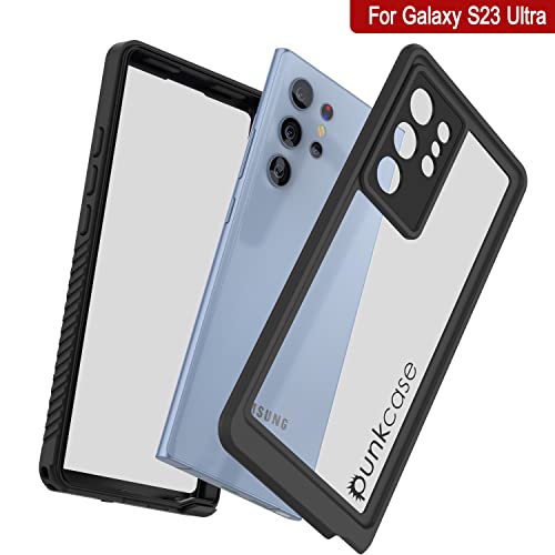 Punkcase Galaxy S23 Ultra Waterproof Case [Extreme Series] [Slim Fit] [IP68 Certified] [Shockproof] [Dirtproof] [Snowproof] Armor Cover for Galaxy S23 Ultra 5G (6.8") (2023) [Black]