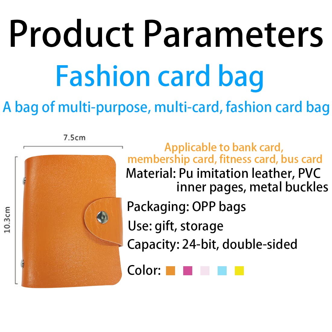 Gikfun Fashion Soft Credit ID Card Holder Case Purse Pocket Wallet Pouch Organizer 24 Slots (Pack of 5pcs) EK8430
