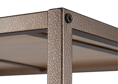 TRINITY Garment Rack with Bamboo Shelves for Clothing Storage, Closet Organization for Home, Apartment, Bedroom, Dorm Room and More, Modular Design, Bronze Poles, 30β W x 20β D x 72β H
