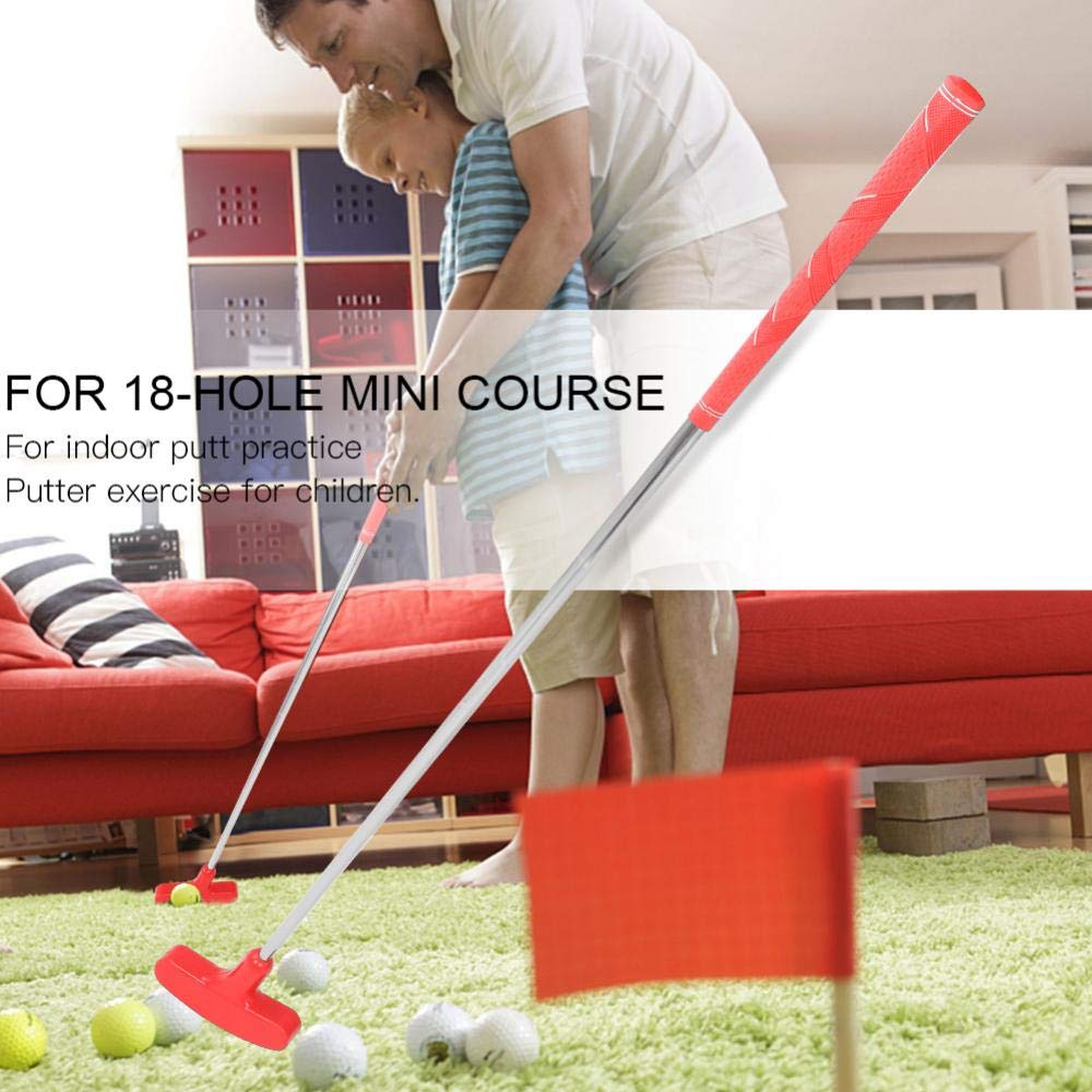 Golf Putter Clubs, Two-Way Red Mini Putter, for Kids Schools Party Games and Birthdays(red)