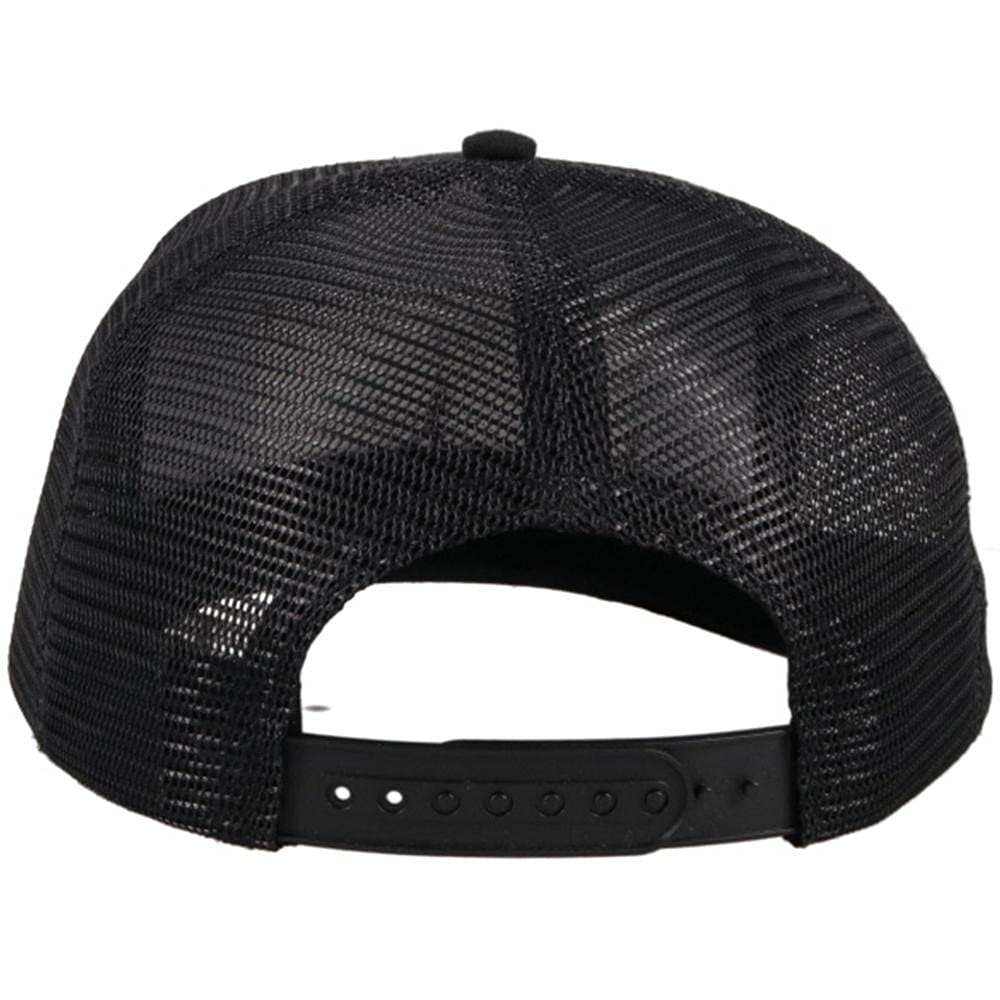 HOOEY Lone Star Beer Patch Adjustable Snapback Hat (Black/Black)