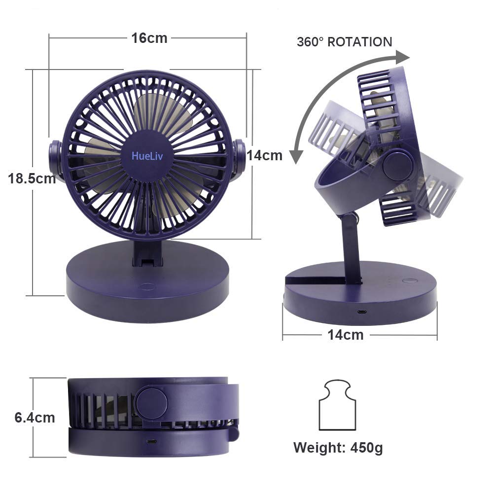 HueLiv Car Fan 12V
